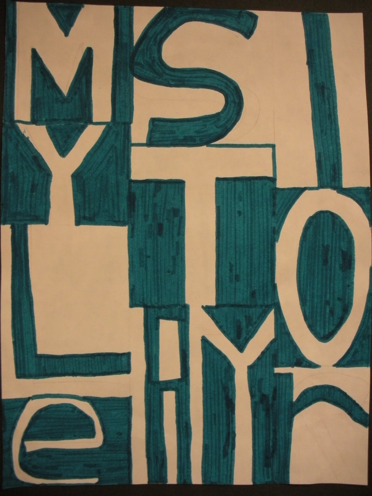 Art Dish: Positive and Negative Space Name Art