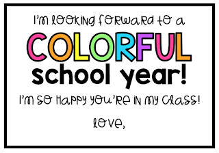 What the Teacher Wants!: Back to School Gift Tags: Colorful Year