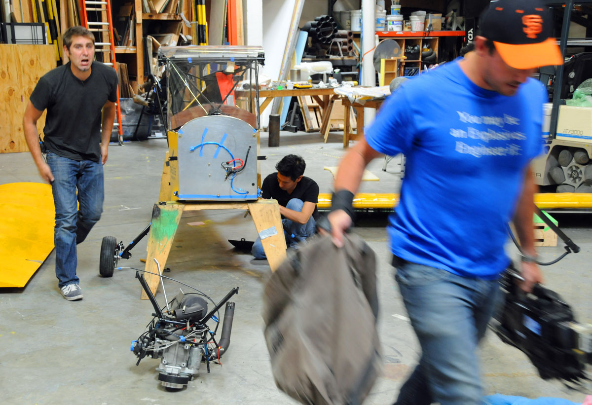 Standard Pilot Blog: Mythbuster Duct Tape Airplane production photos