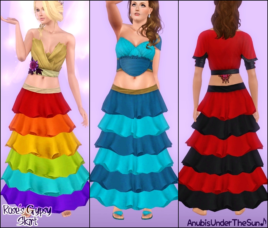 Anubis - Sims Stuff: Rose's Gypsy Skirt ~ Fixed!