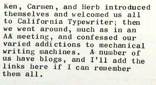 SF Bay Area type-in report/ /THE TYPEWRITER REVOLUTION