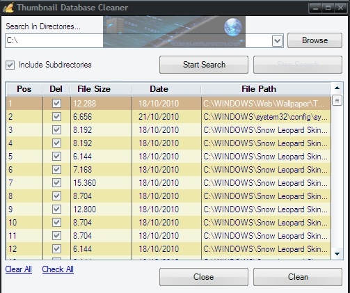 Thumbnail Database Cleaner [Elimina archivos thumbs.db][Varios ...