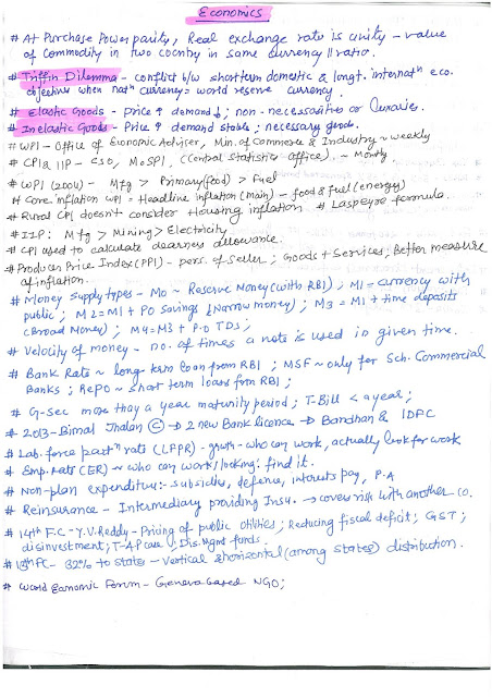 Genie Speaks: One Page Notes || Economics