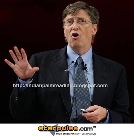 Hand Image Of Millionaire Bill Gates Palmistry ~ INDIAN PALMISTRY ...