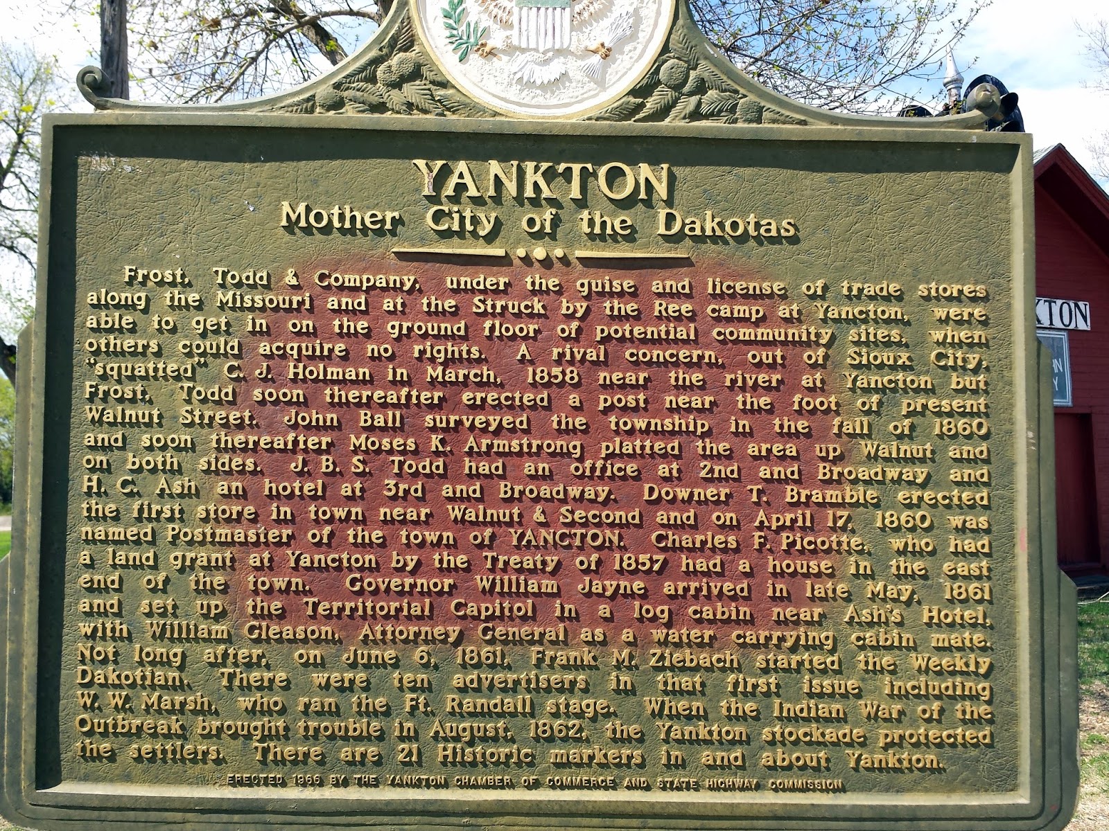History and Culture by Bicycle: Dakota Territorial Museum, Yankton ...