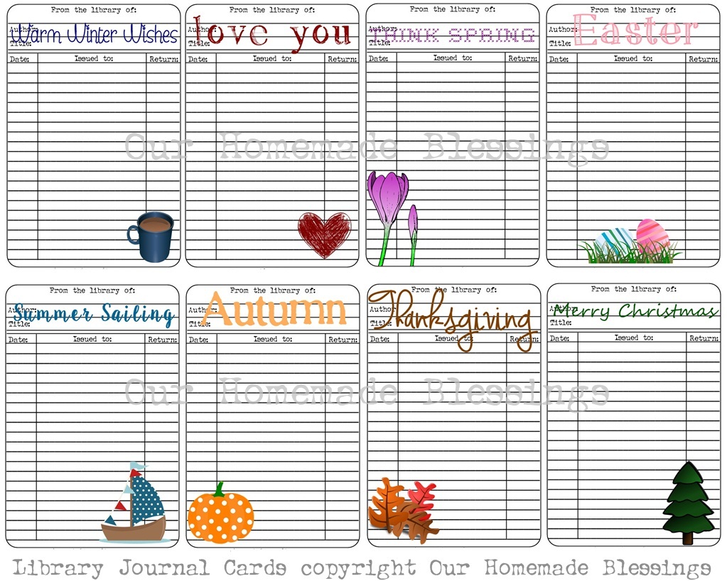 Shoregirl's Creations: Library Journal Cards