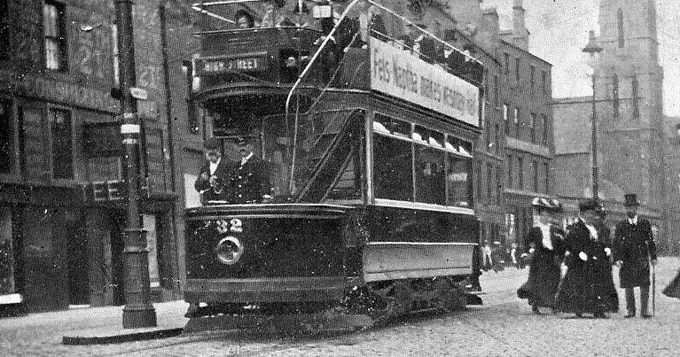 Tour Scotland: Old Photograph First Sunday Tram Nethergate Dundee Scotland