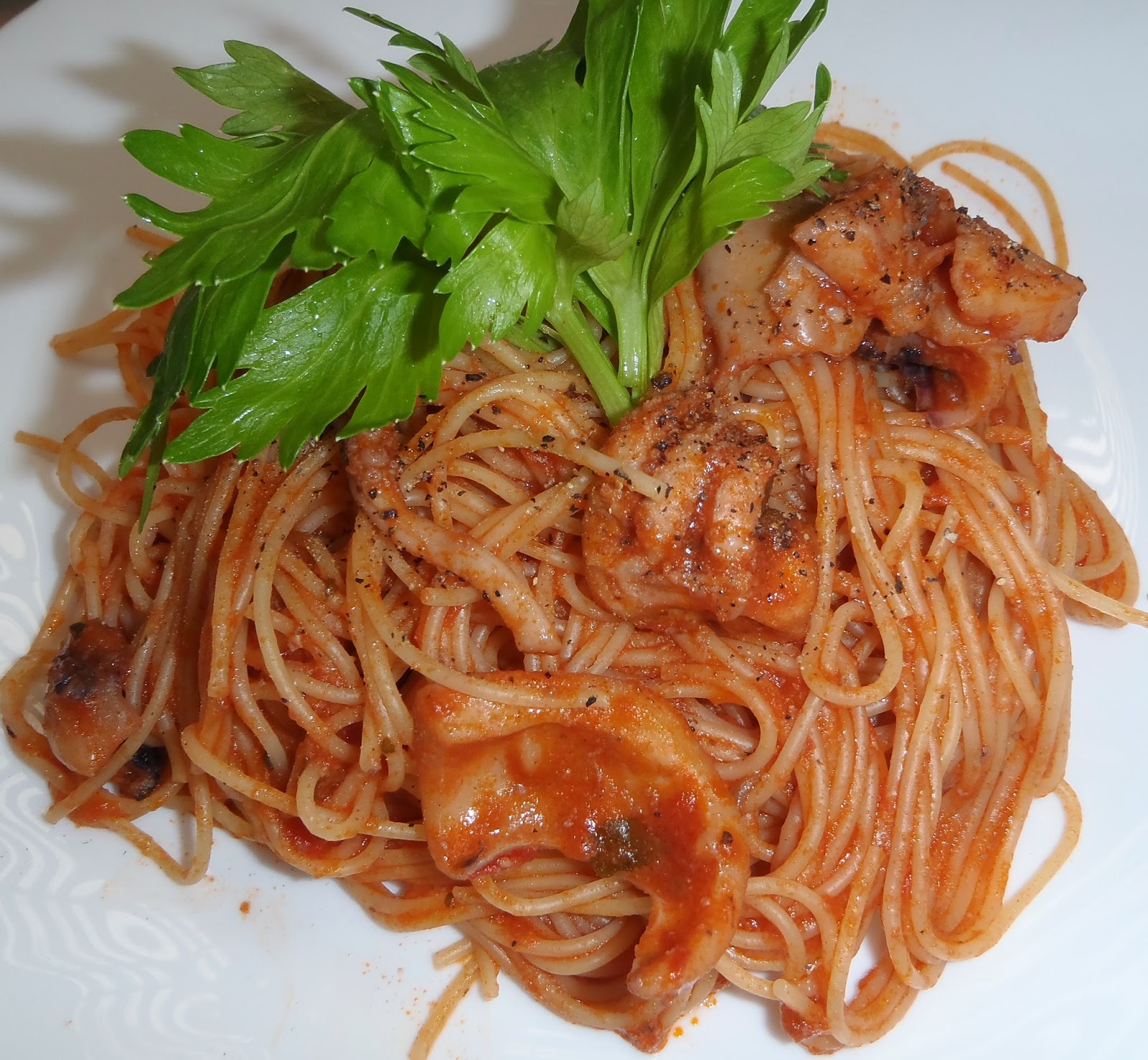 An Italian in the Kitchen: Spaghetti with Squid Ragù sauce