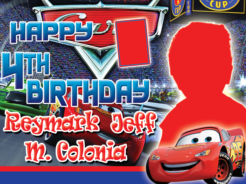 The Cars Birthday Layout | CustomizePrintShop