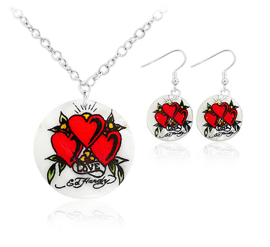 The Coupon Maven: Ed Hardy Mother of Pearl Necklace and Earring Set for ...