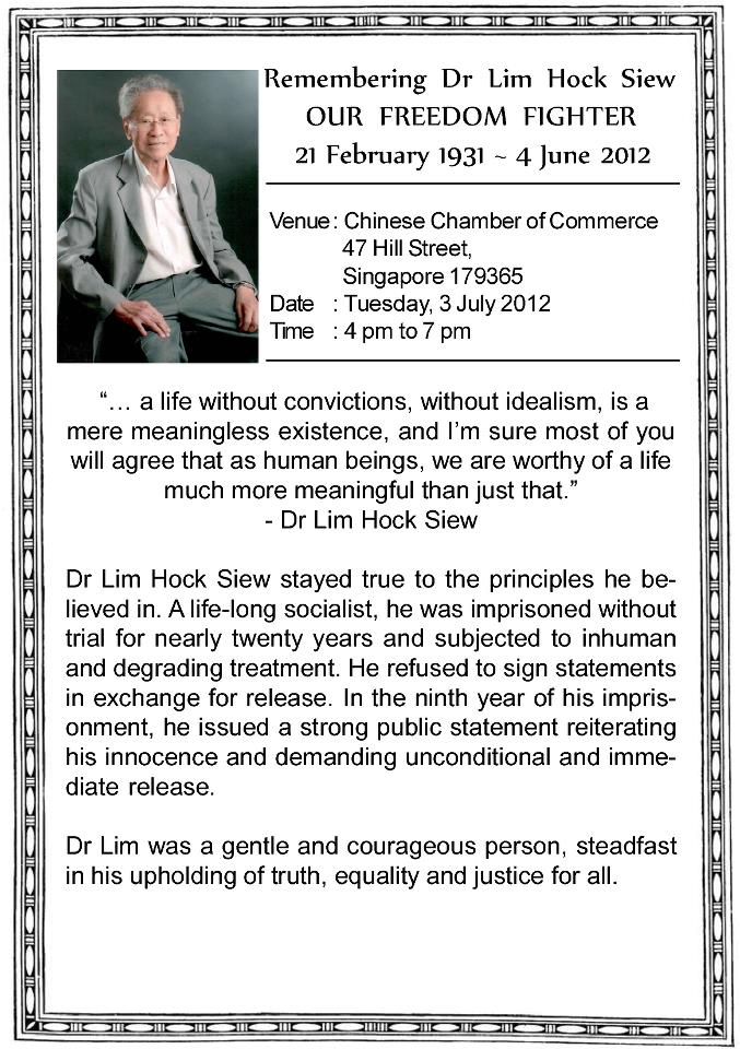ex Chersonesus Aurea: Remembering Dr Lim Hock Siew, Barisan Sosialis ...