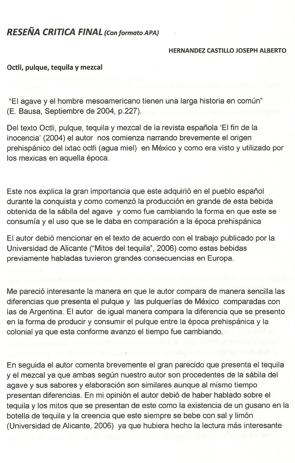 Comunicacio Cientifica: RESEÑA CRITICA FINAL ( Con formato APA)