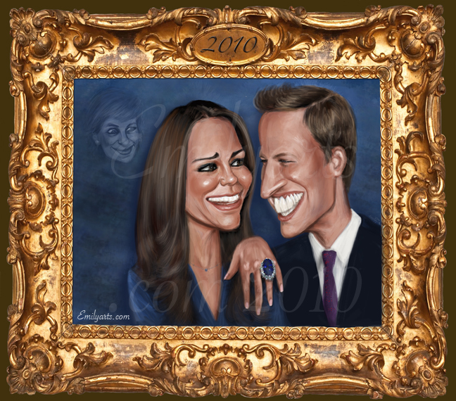 All About Kate Middleton's: Caricature collection of Kate and William.