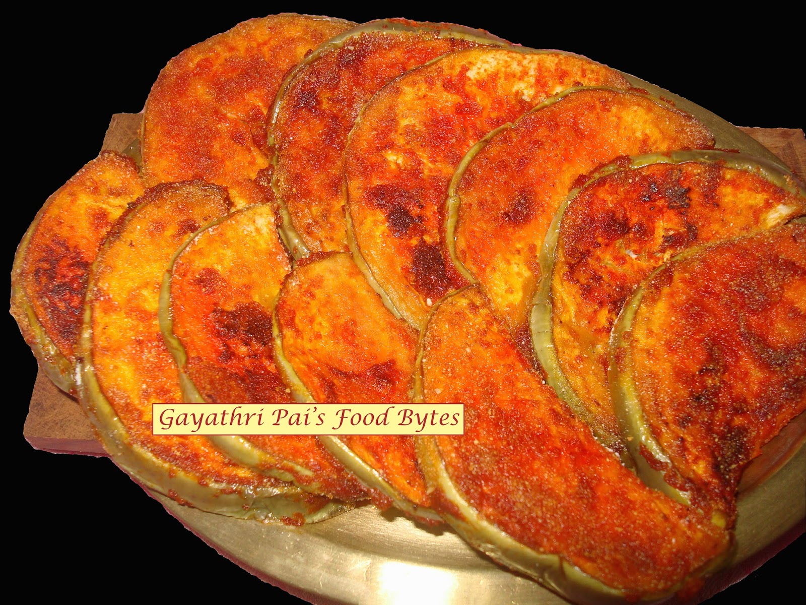 Gayathri Pai's Food Bytes: Vangi Tawa Fry.