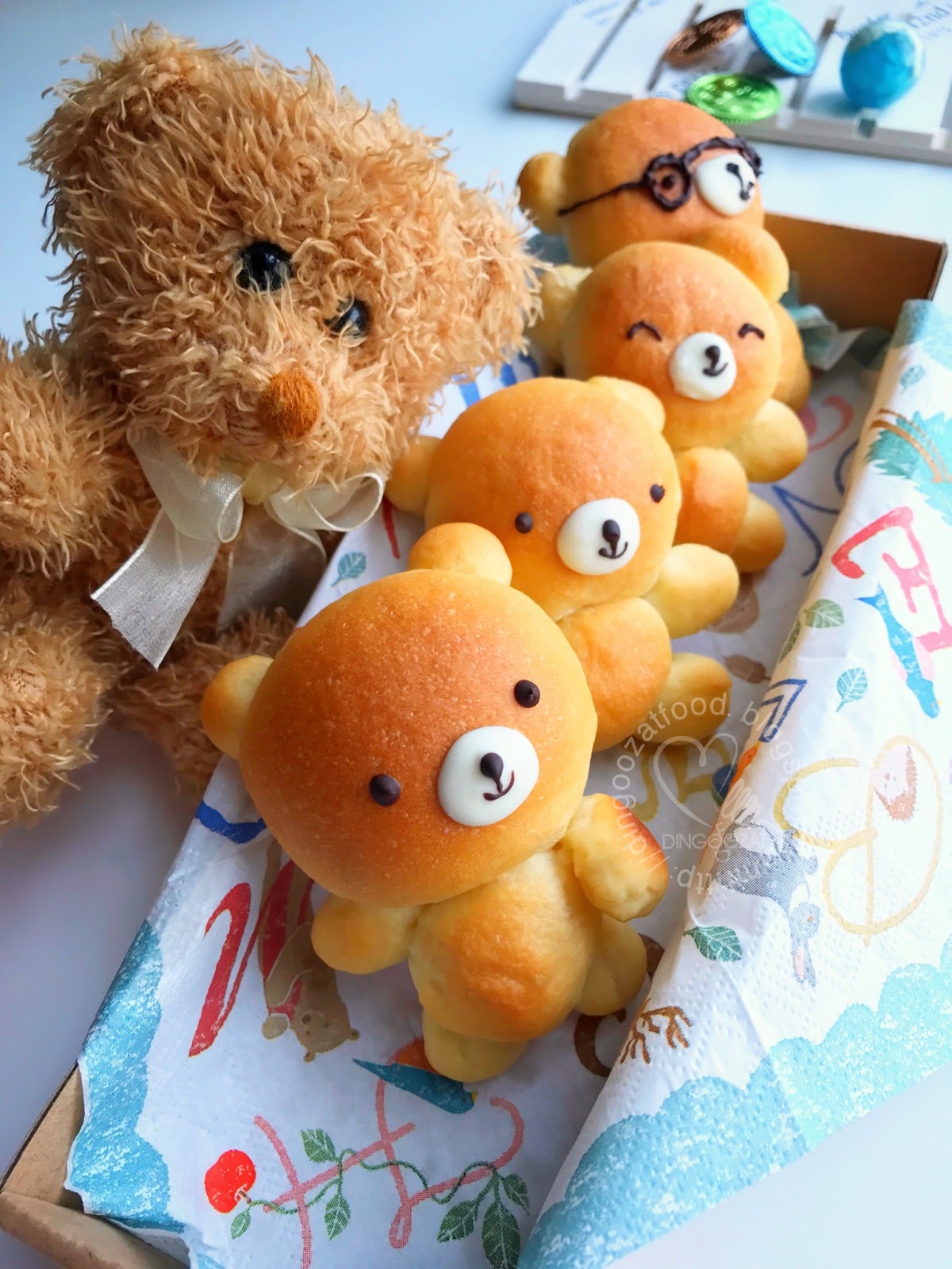 Miki's Food Archives : Teddy Bear Bread 可爱小熊软面包