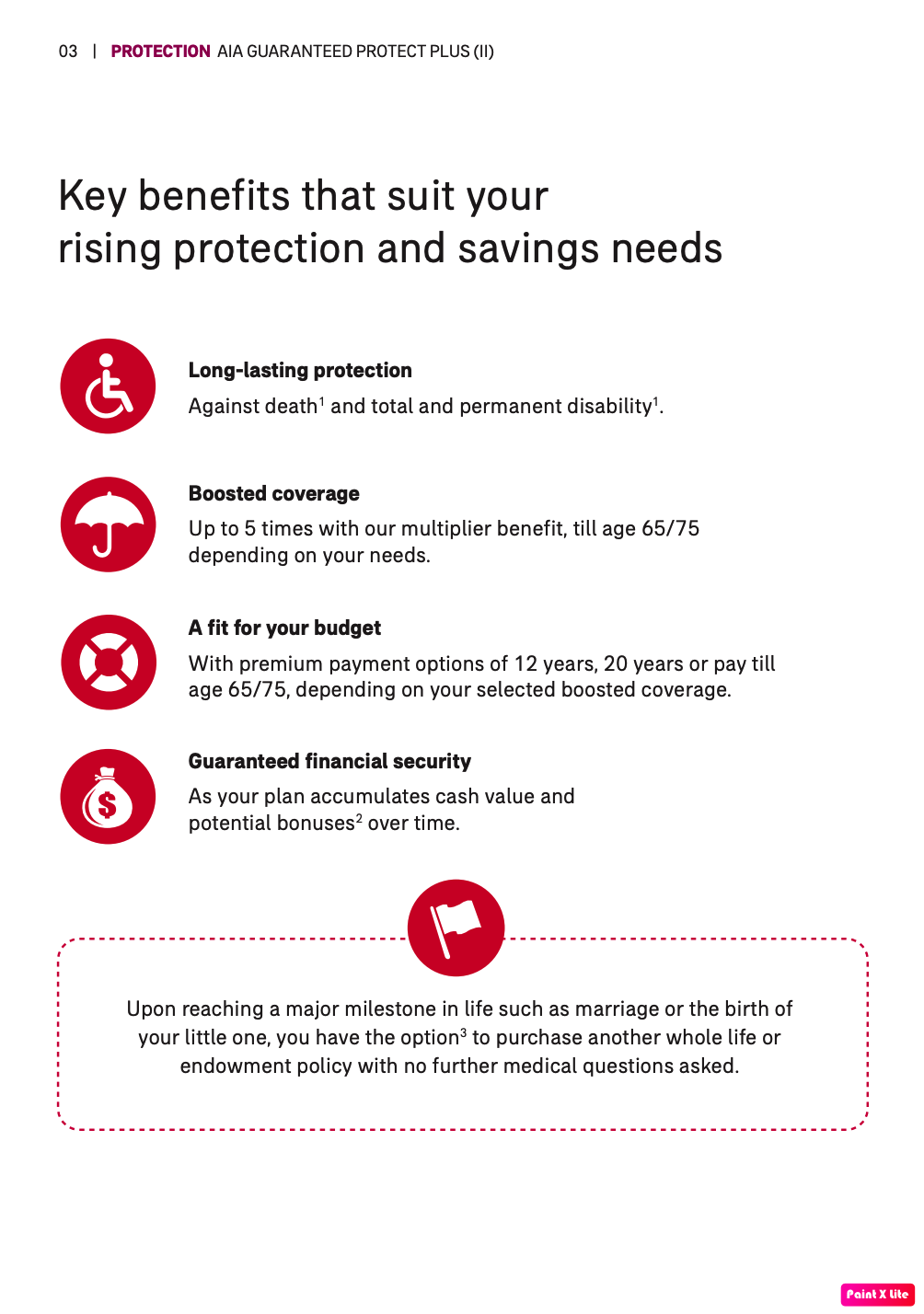 Insurance Brochure: AIA GUARANTEED PROTECT PLUS (II)