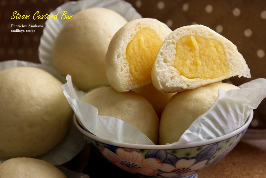 Amiliaya Recipe: Steam Custard Bun 卡士达包子