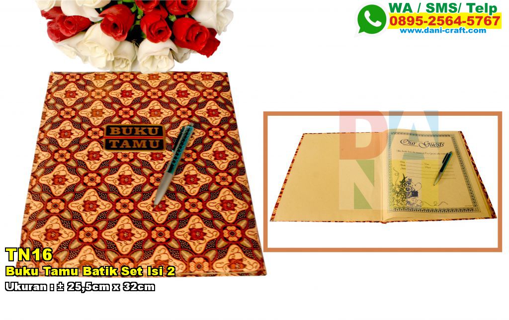 Buku Tamu Batik Set Isi 2 | Souvenir Pernikahan