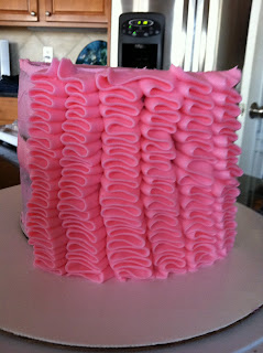The Weekly Sweet Experiment: Pink Ruffle Cake