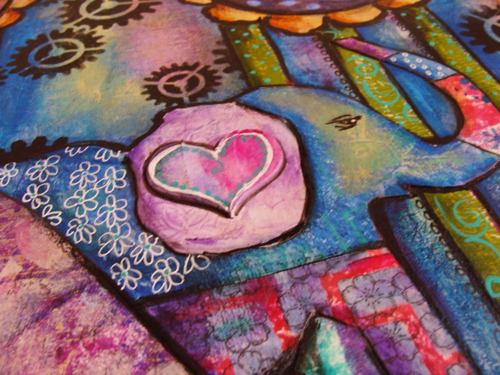 My Art Journal: Round Gelli Plate Tutorial Part 2