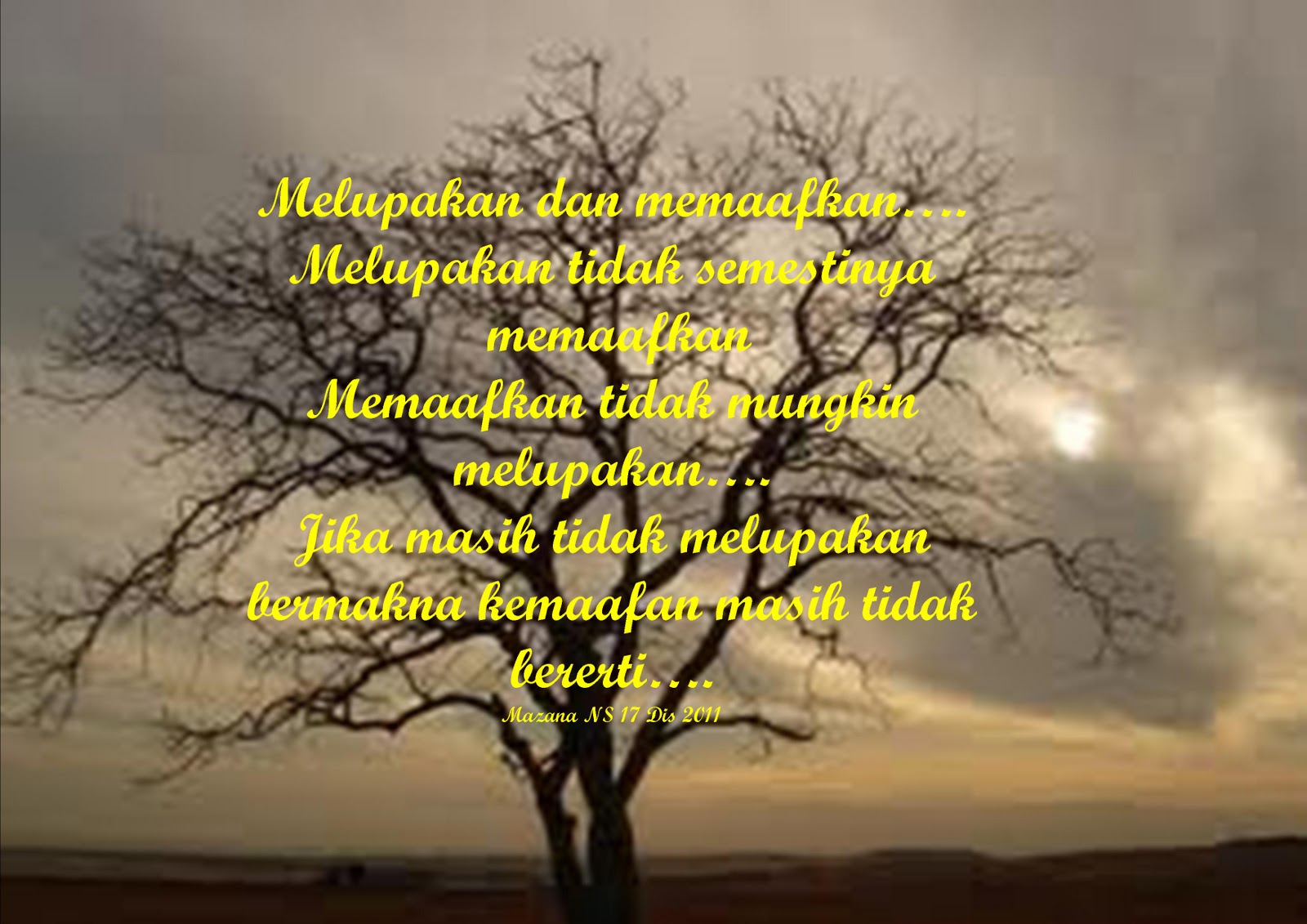 Mazana NS: Melupakan dan Memaafkan