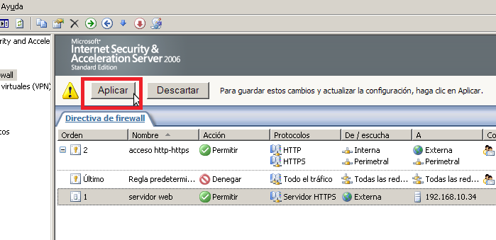 Conceptos Basicos y Avanzados De Las Redes: Firewall en ISA server