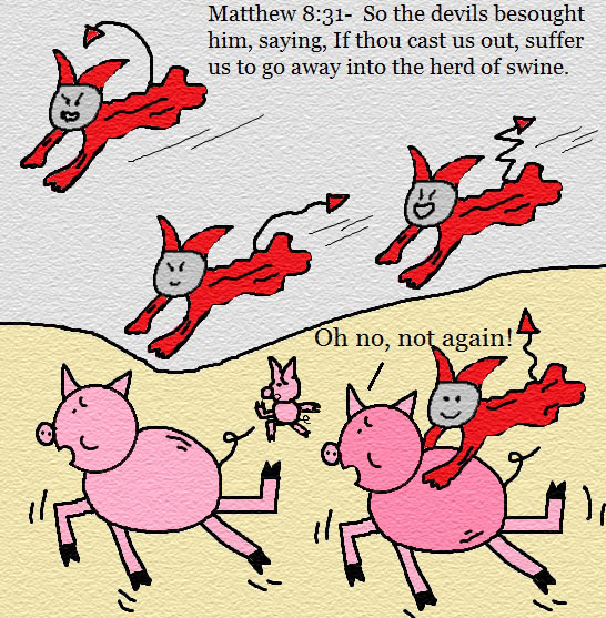 Church House Collection Blog: Demons Into Pigs Clipart