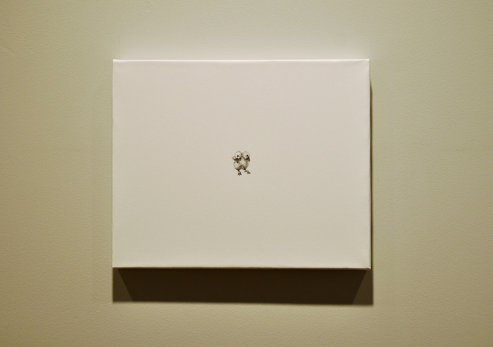 One inch drawing series, ballpoint pen on paper mounted on wood panel ...