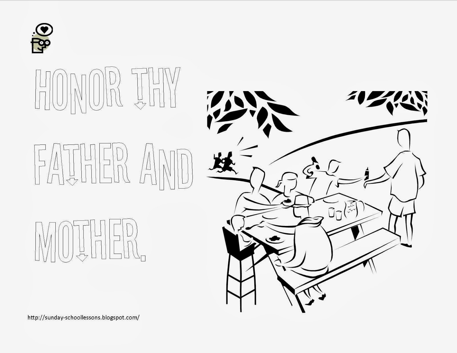 Obeying Commandments Coloring Pages