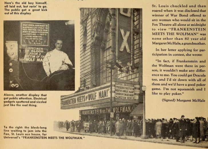 DECAYING HOLLYWOOD MANSIONS: Publicity for Frankenstein Meets the Wolf ...