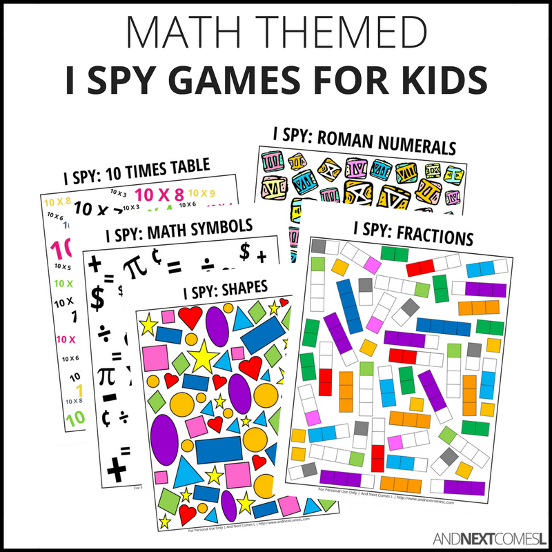 Math I Spy Bundle Pack | And Next Comes L - Hyperlexia Resources