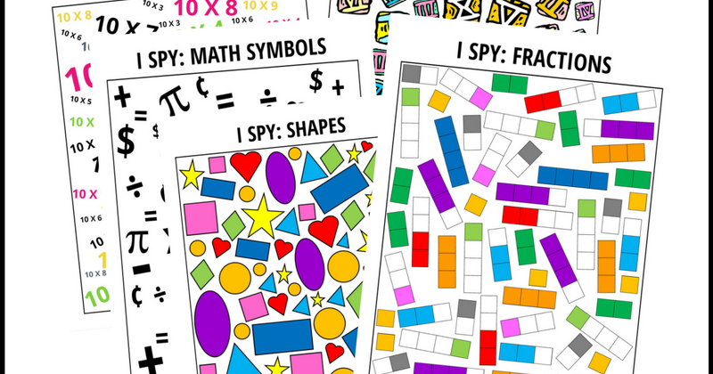 Math I Spy Bundle Pack | And Next Comes L - Hyperlexia Resources