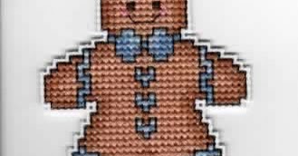 The Stitching Grandma: Happy Dance - Blue Gingerbread Man