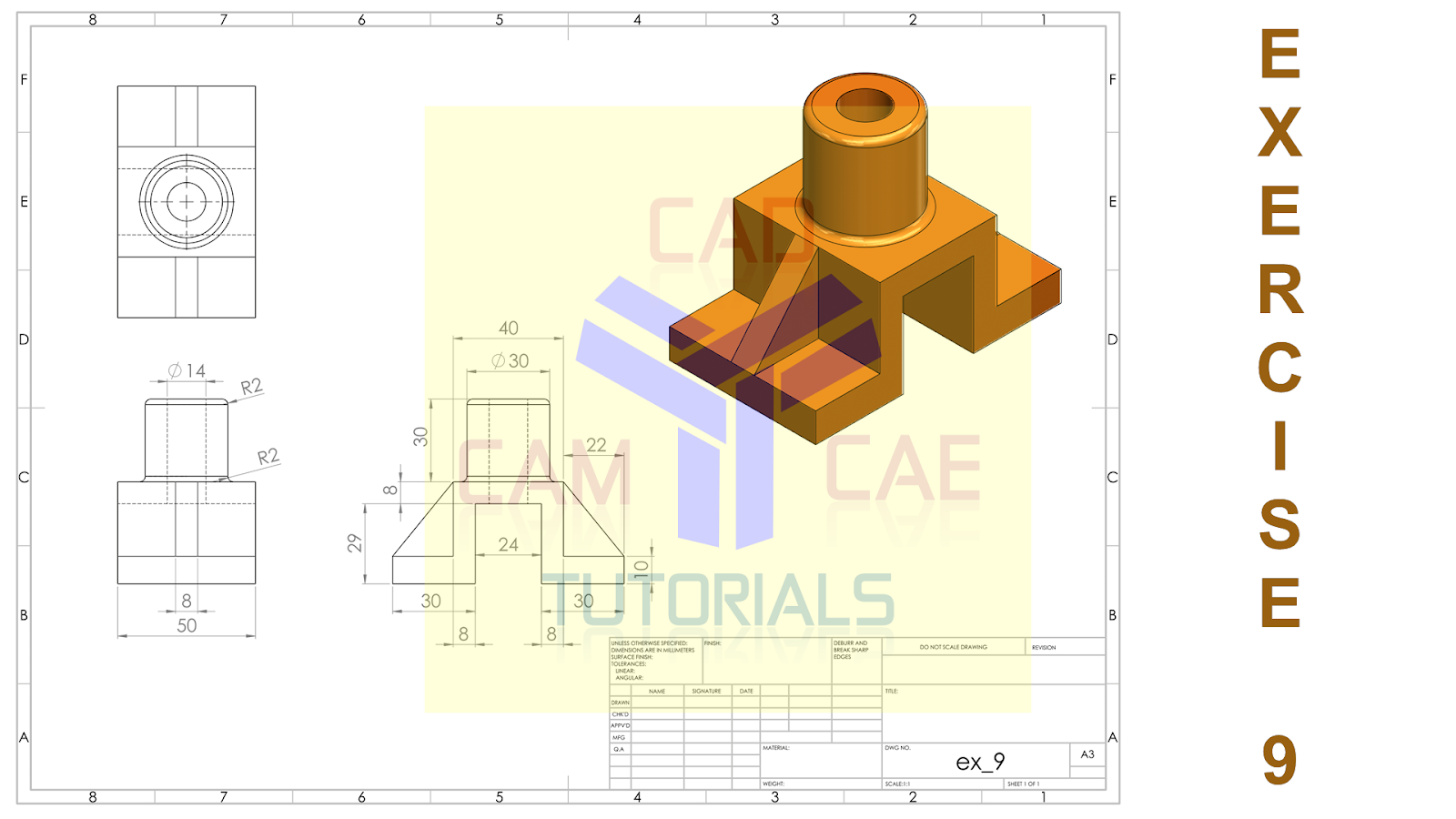 CAD CAM CAE TUTORIALS: 2D DRAWINGS || BEGINNER's TUTORIALS