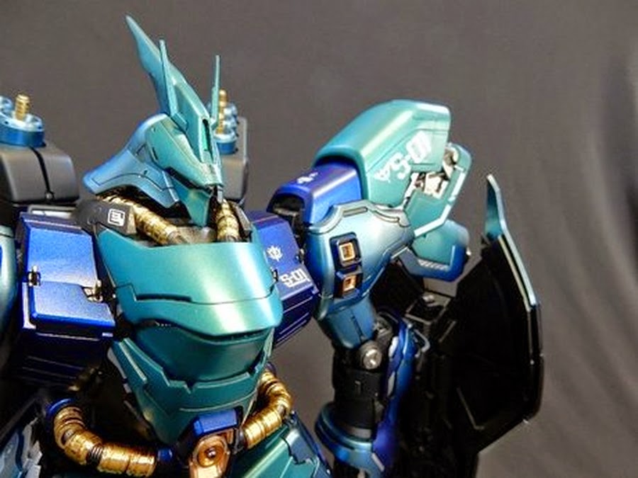 Custom Build: MG 1/100 MSN-04 Sazabi Ver. Ka "Blue scheme"
