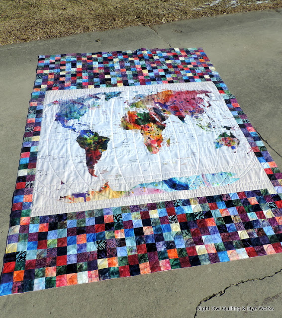 Night Owl Quilting & Dye Works: Map Quilt