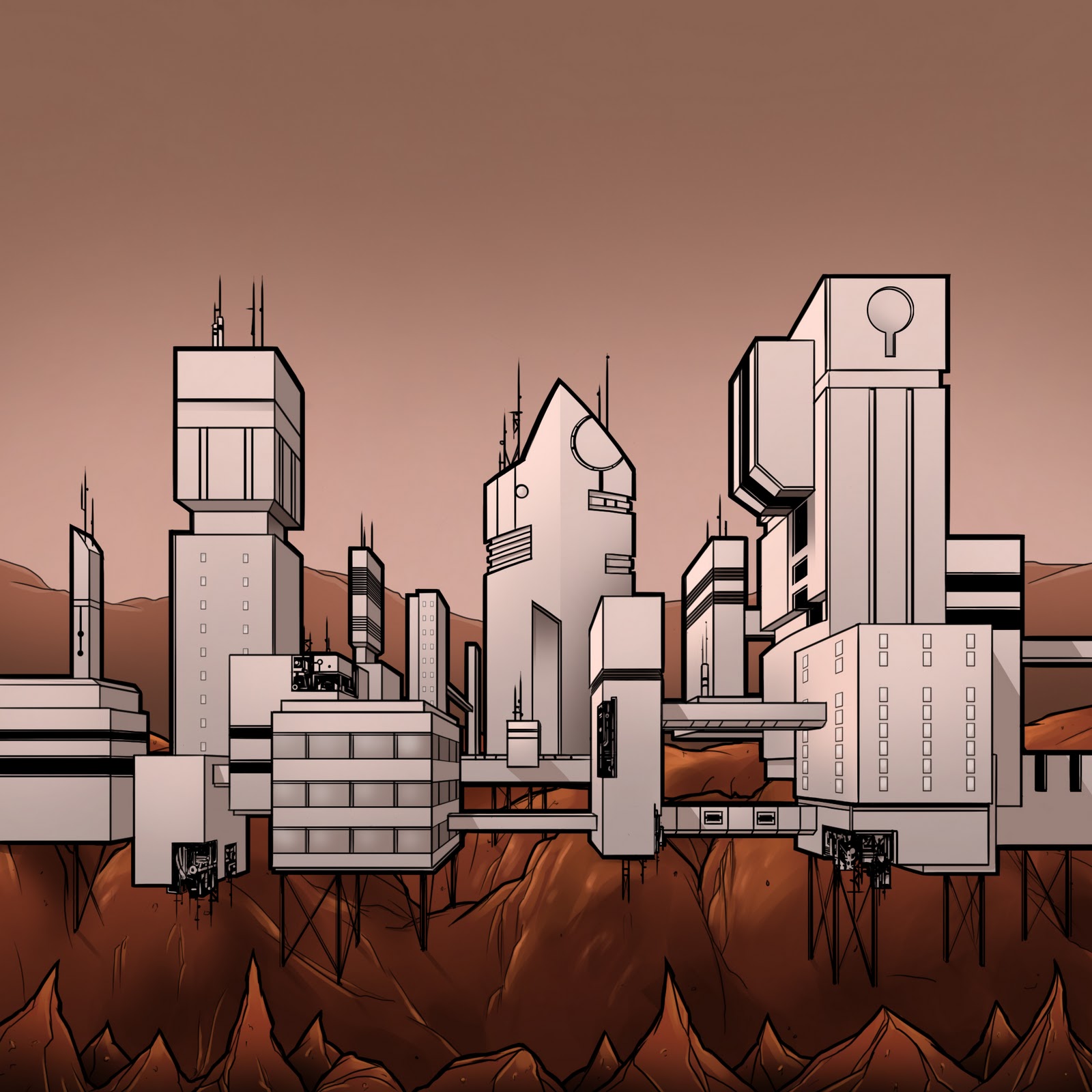 Sketch Book: Mars Base WIP