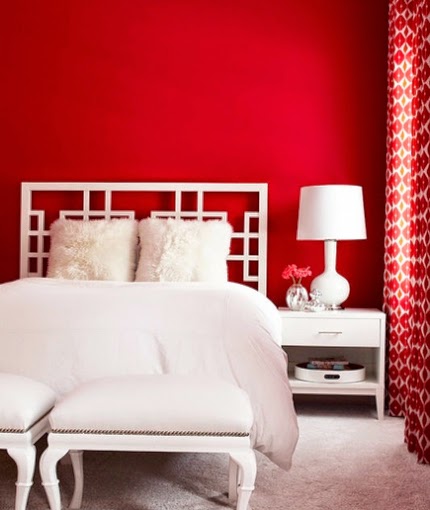 Habitaciones en color rojo - Ideas para decorar dormitorios