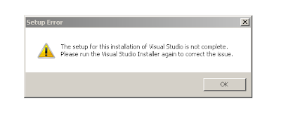 Srinivas Blog : The setup for this installation of Visual Studio is not ...