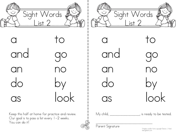 Sight Words - A Teeny Tiny Teacher