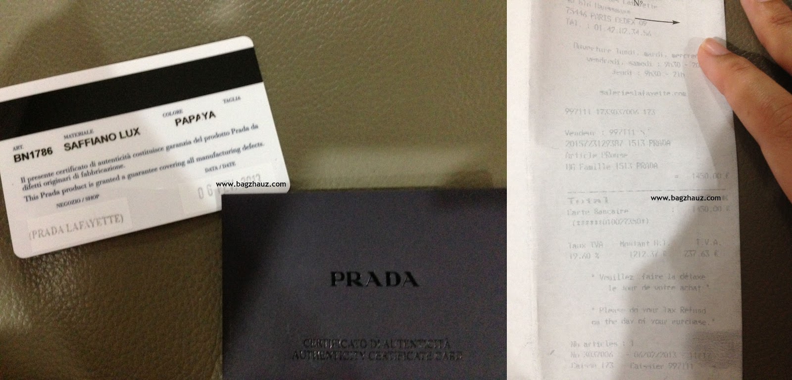 Bagz Hauz Fashion: **SOLD-OUT** ~ PRADA BN1786 Saffiano Leather Tote in ...