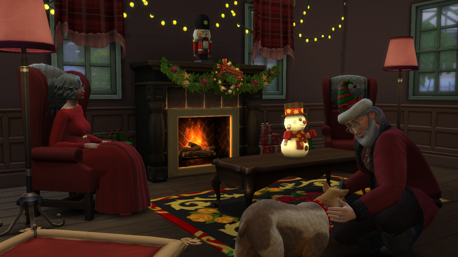 SIMSMAS DAY TWO // Santa & Mrs Claus w/ Blitzen | The Sims 4
