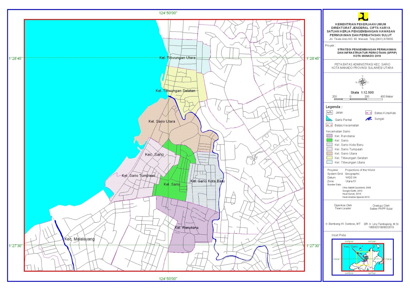 Kota Manado: Peta Manado dan Kawasannya