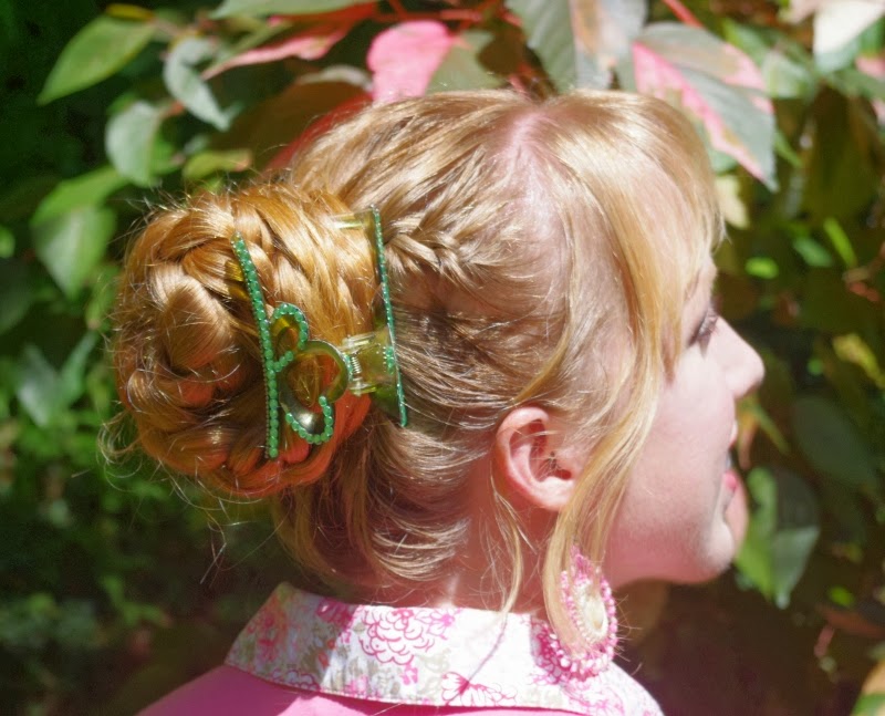 Braids & Hairstyles for Super Long Hair: Opposite French Braids Bun