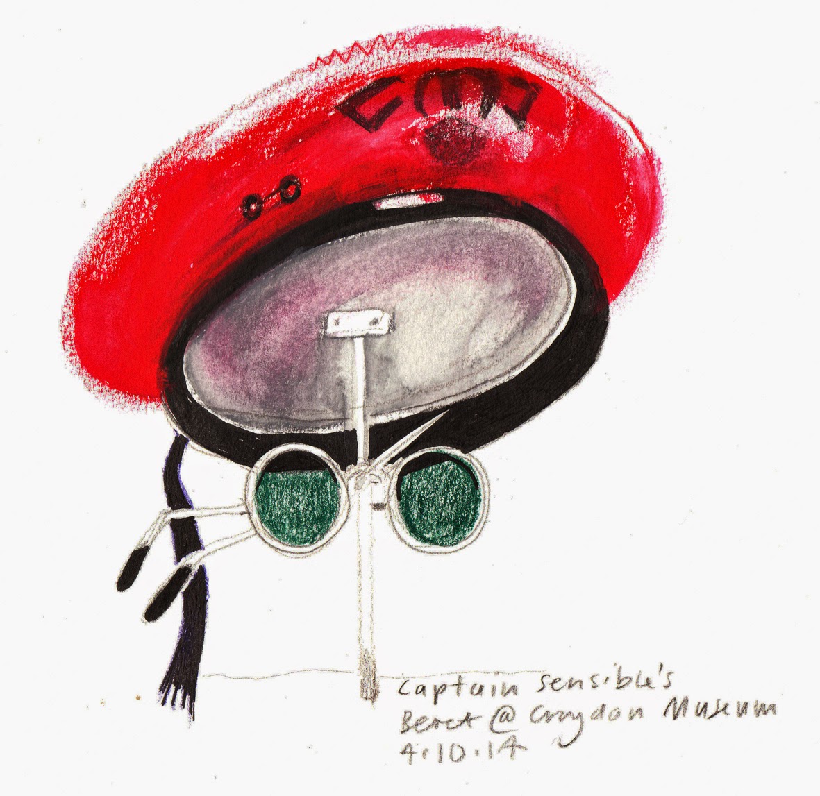 lineandwash: raspberry beret