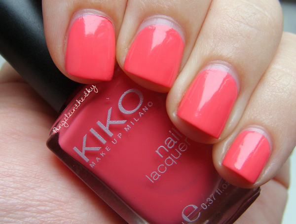 Angèle In The Sky: Kiko 360 (Strawberry Pink) Nail Polish Swatch & Review