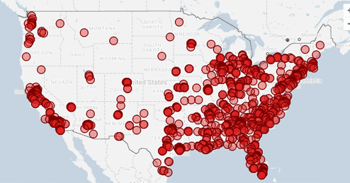 Maps Mania: 1,518 Mass Shootings Mapped