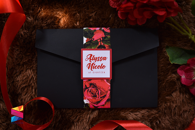 Red and Black Debut Invitation - Stunro CreativeWorks