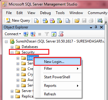 Set Username and Password for a database in SQL Server - ASP.NET,C#.NET,VB.NET,JQuery,JavaScript ...