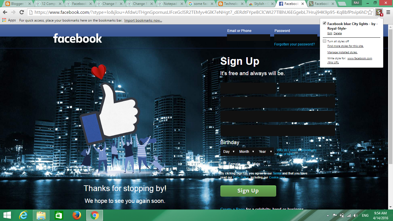 Technology learning with Raj Roushan: HOW TO CHANGE FACEBOOK THEMES.....